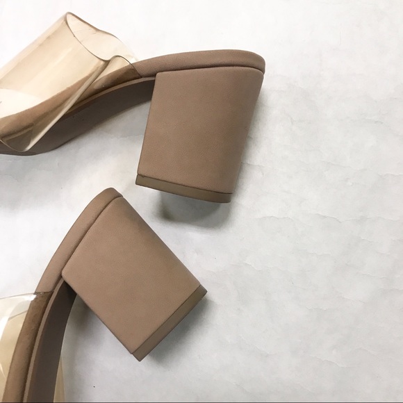 Cityclassified | Shoes | City Classified Taupe Lucite Block Heels ...